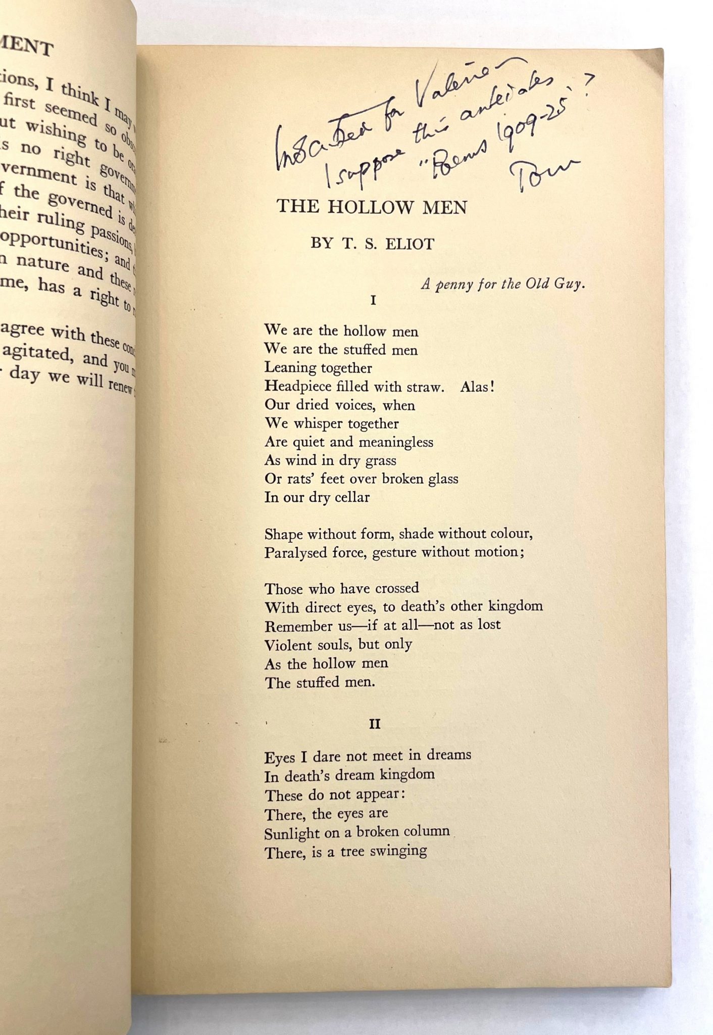 This is the way the world ends: The Hollow Men at 100 | T. S. Eliot